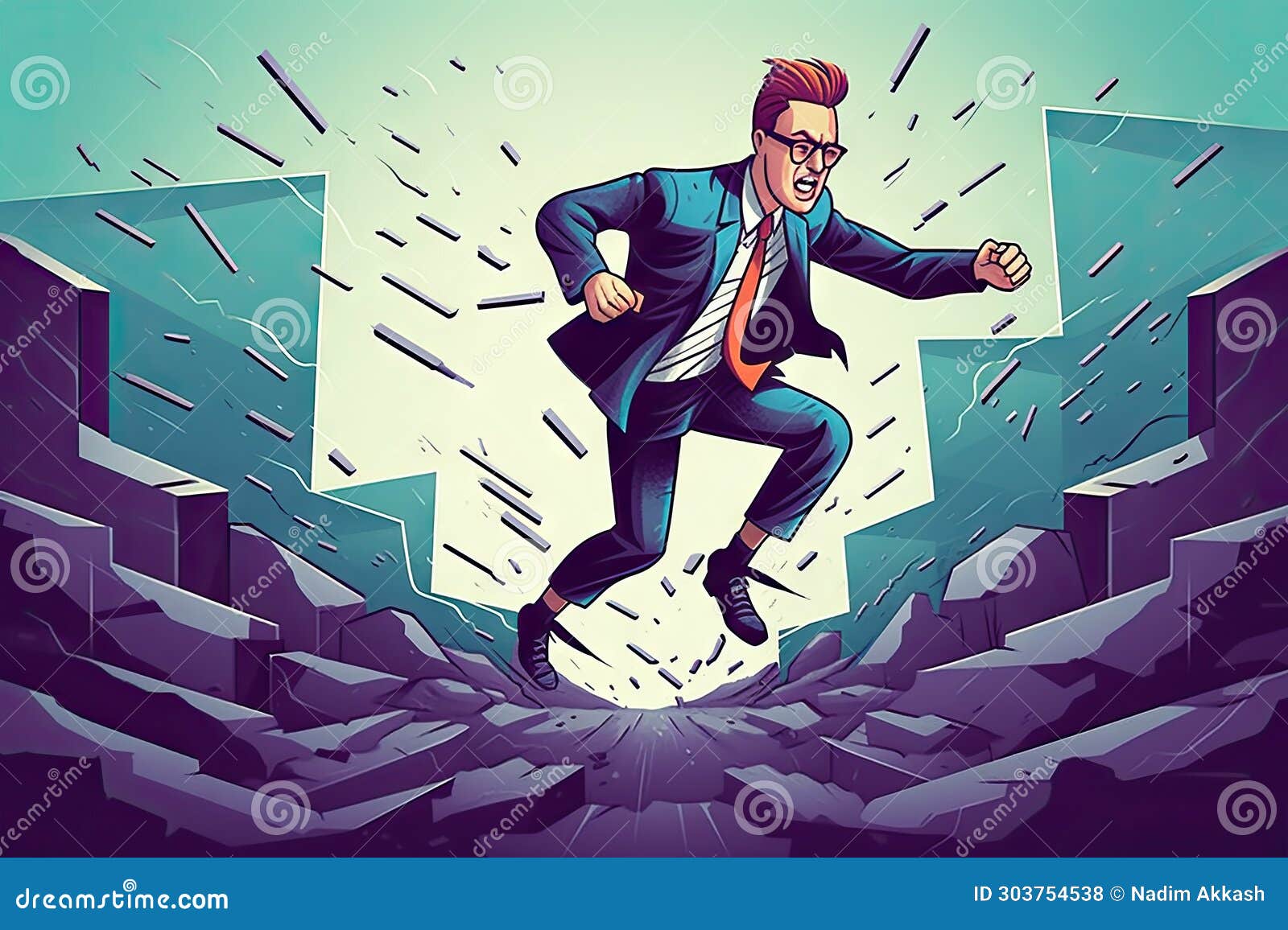 Confident Determined Person Moving Horse, Chess Piece Forward To Goal ...