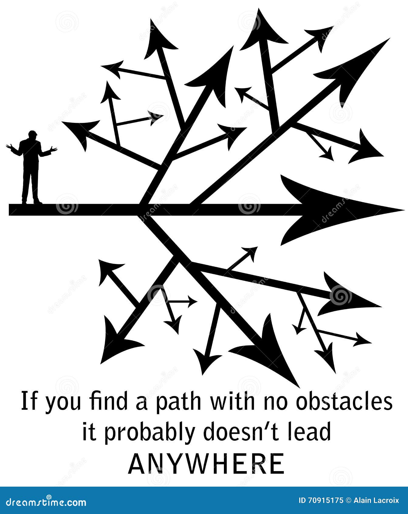 Obstacles stock illustration. Illustration of problems - 70915175