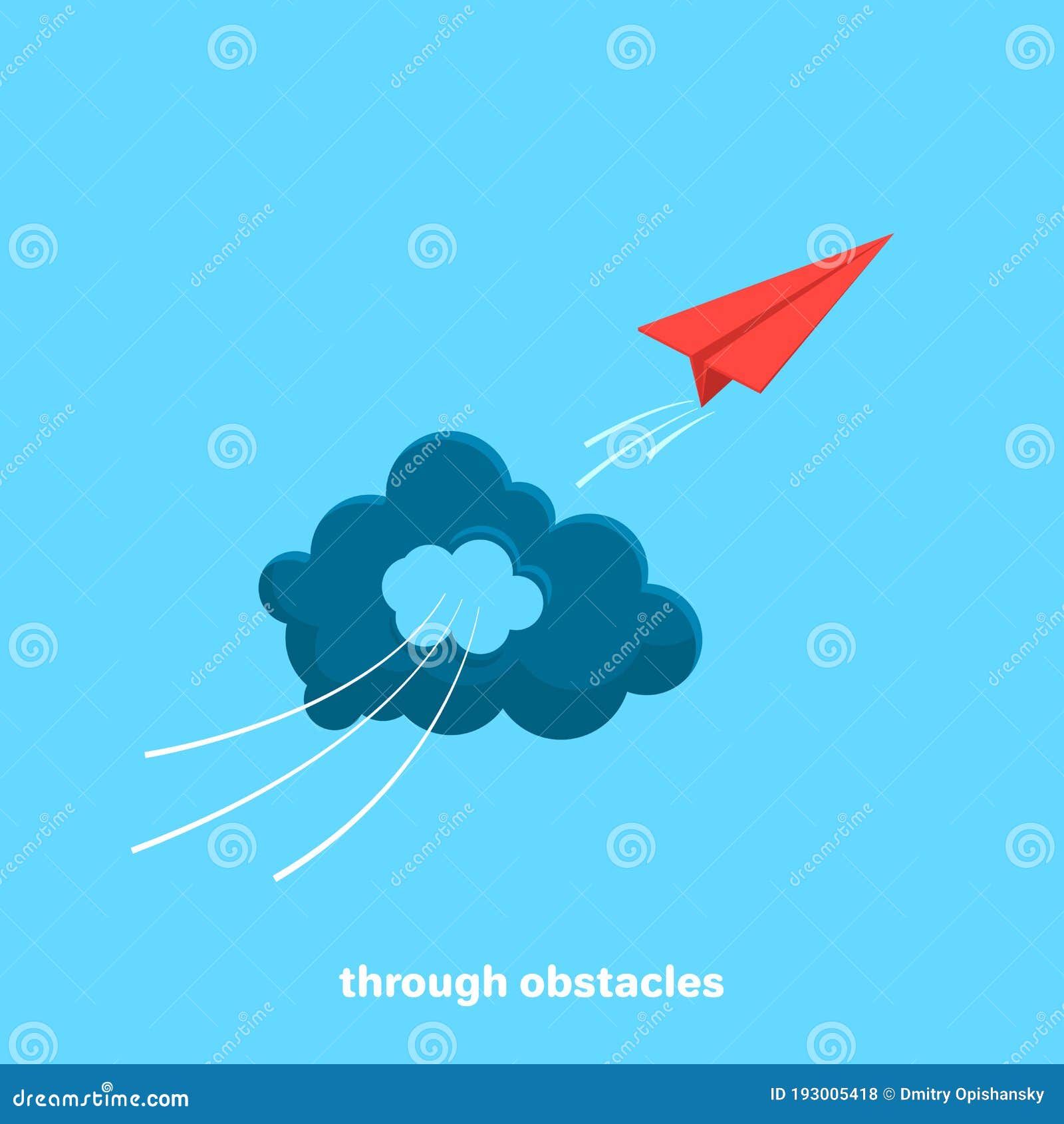 Through obstacles stock vector. Illustration of white - 193005418