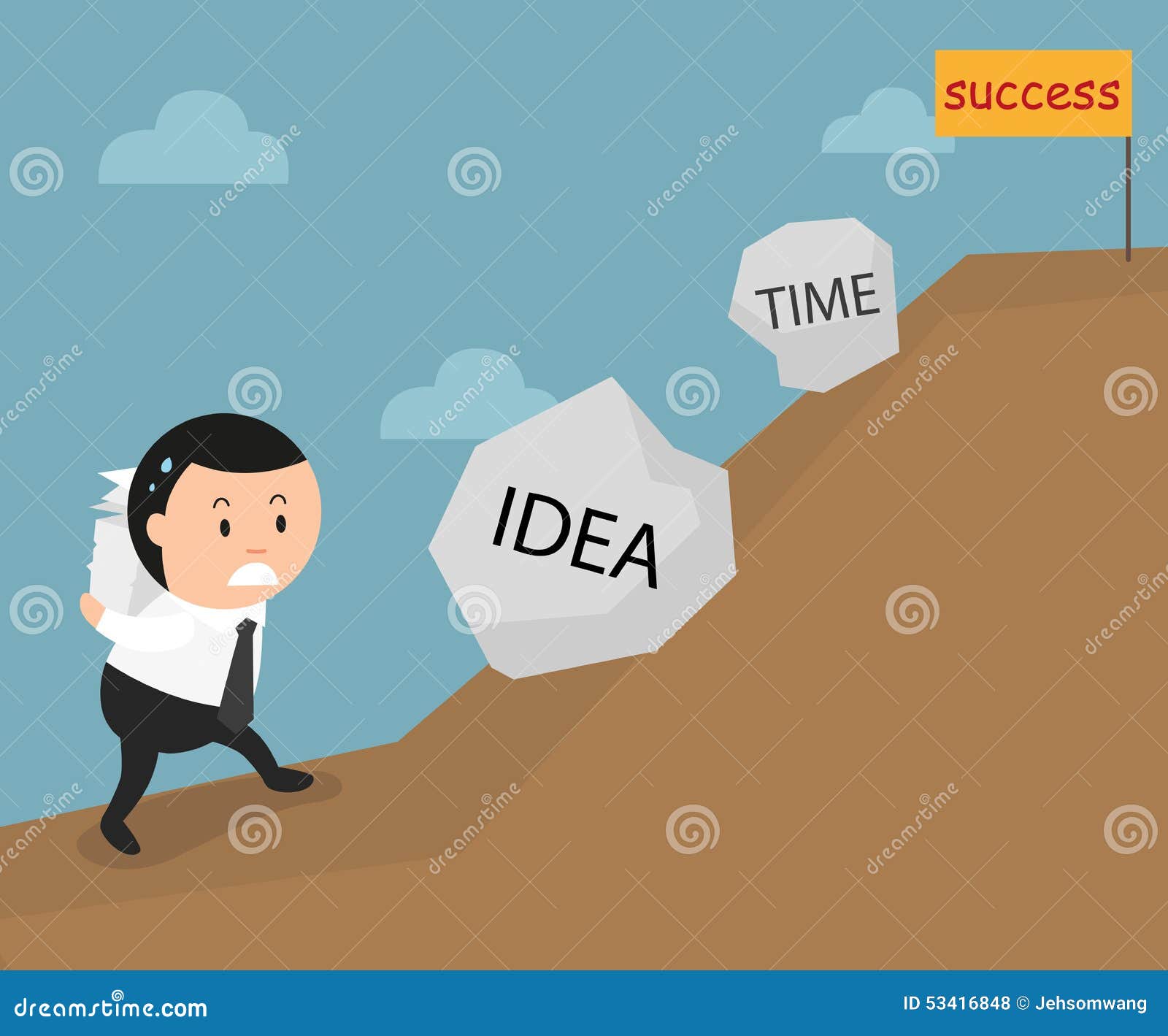 The Obstacles on the Way To Be Successful Stock Vector - Illustration ...
