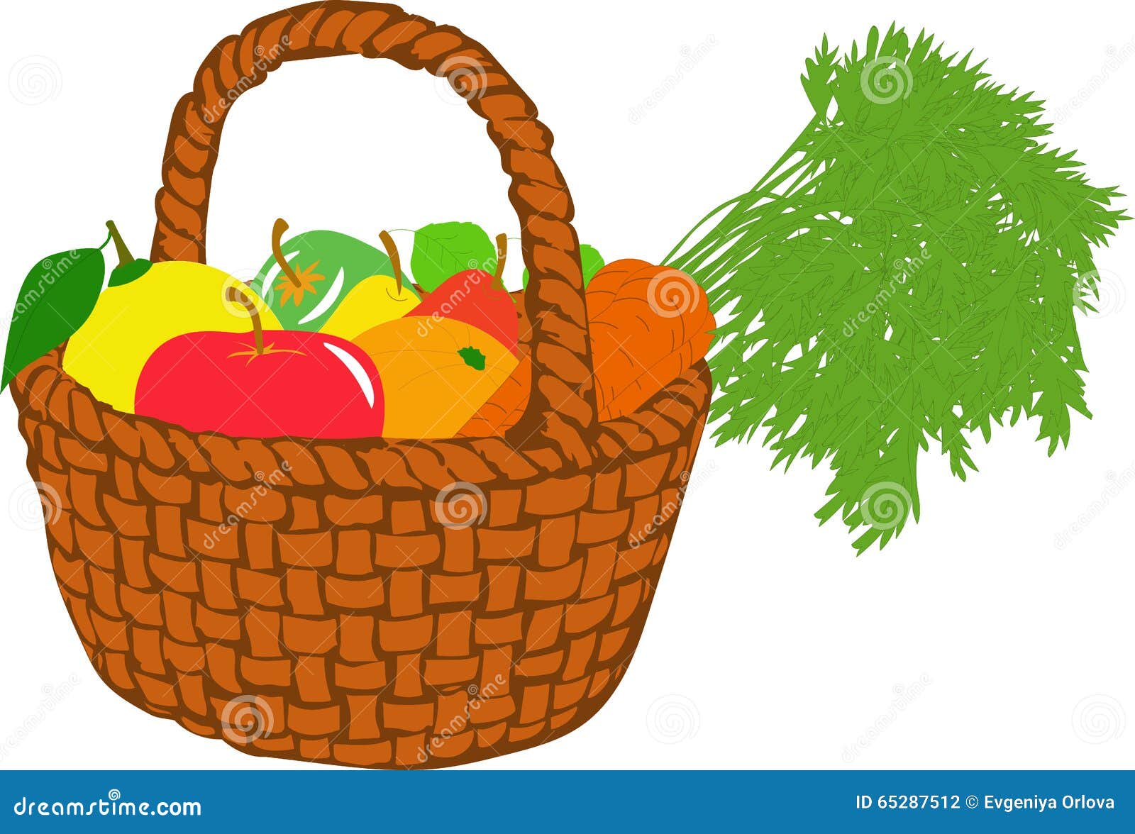 Obstkorb, Illustrationen stock abbildung. Illustration von abbildung ...