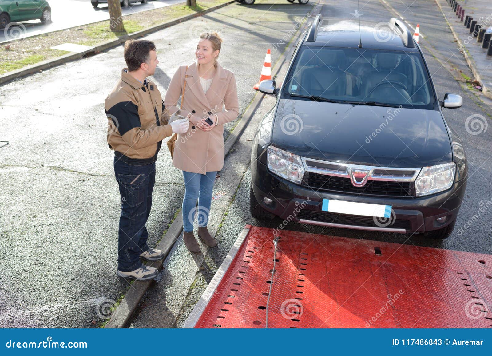 Obstruction on the road stock image. Image of vehicle - 117486843