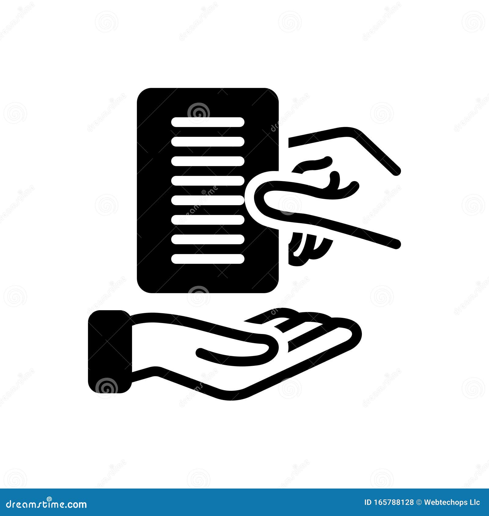 Black Solid Icon for Obtain, Receive and Gain Stock Vector ...