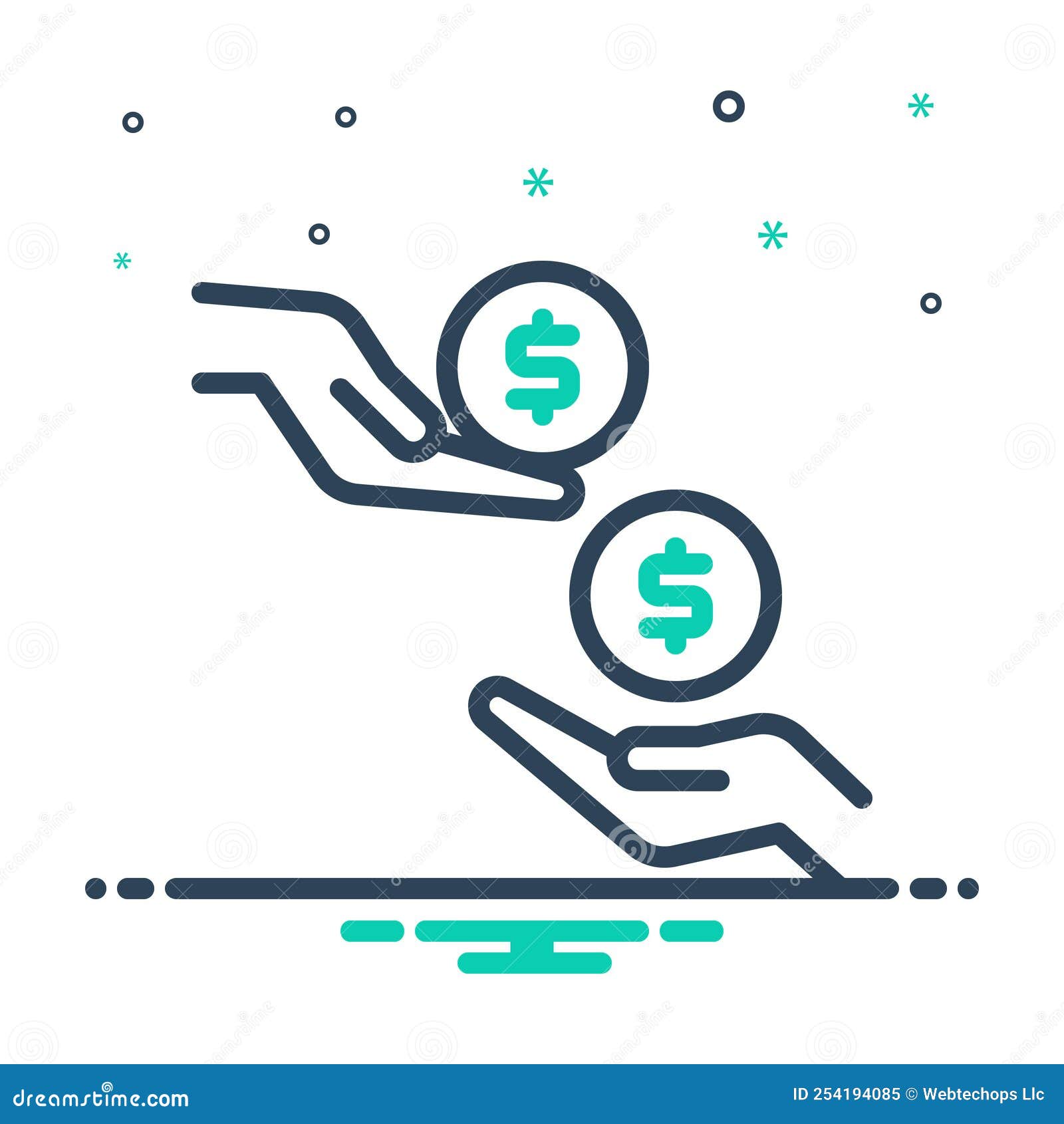 Mix Icon for Obtaining, Achieve and Collect Stock Illustration ...