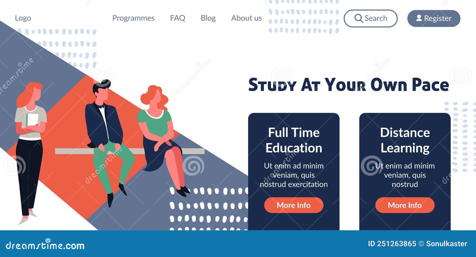 Study at Your Own Pace by Enrolling To Course Stock Vector ...