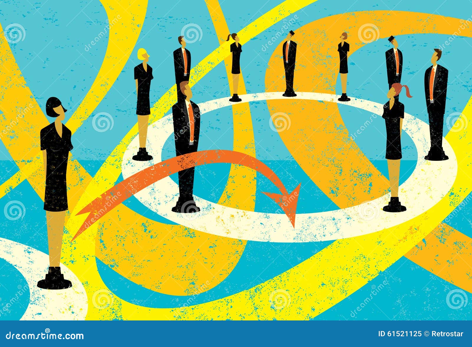 Obtention dans la boucle illustration de vecteur. Illustration of ...