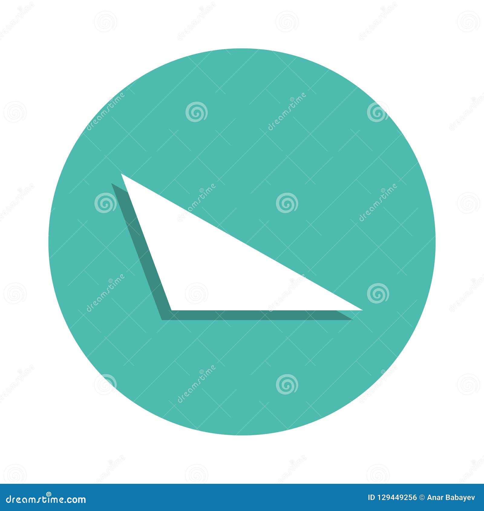 Obtuse Triangle Icon. Elements of Geometric Figure in Badge Style Icons ...