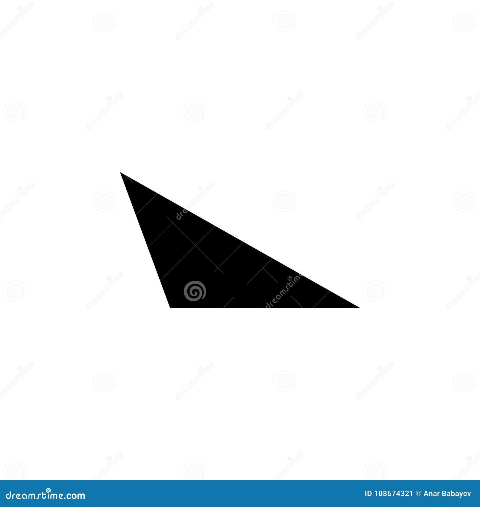 Obtuse Triangle Icon. Elements of Geometric Figure Icon for Concept and ...