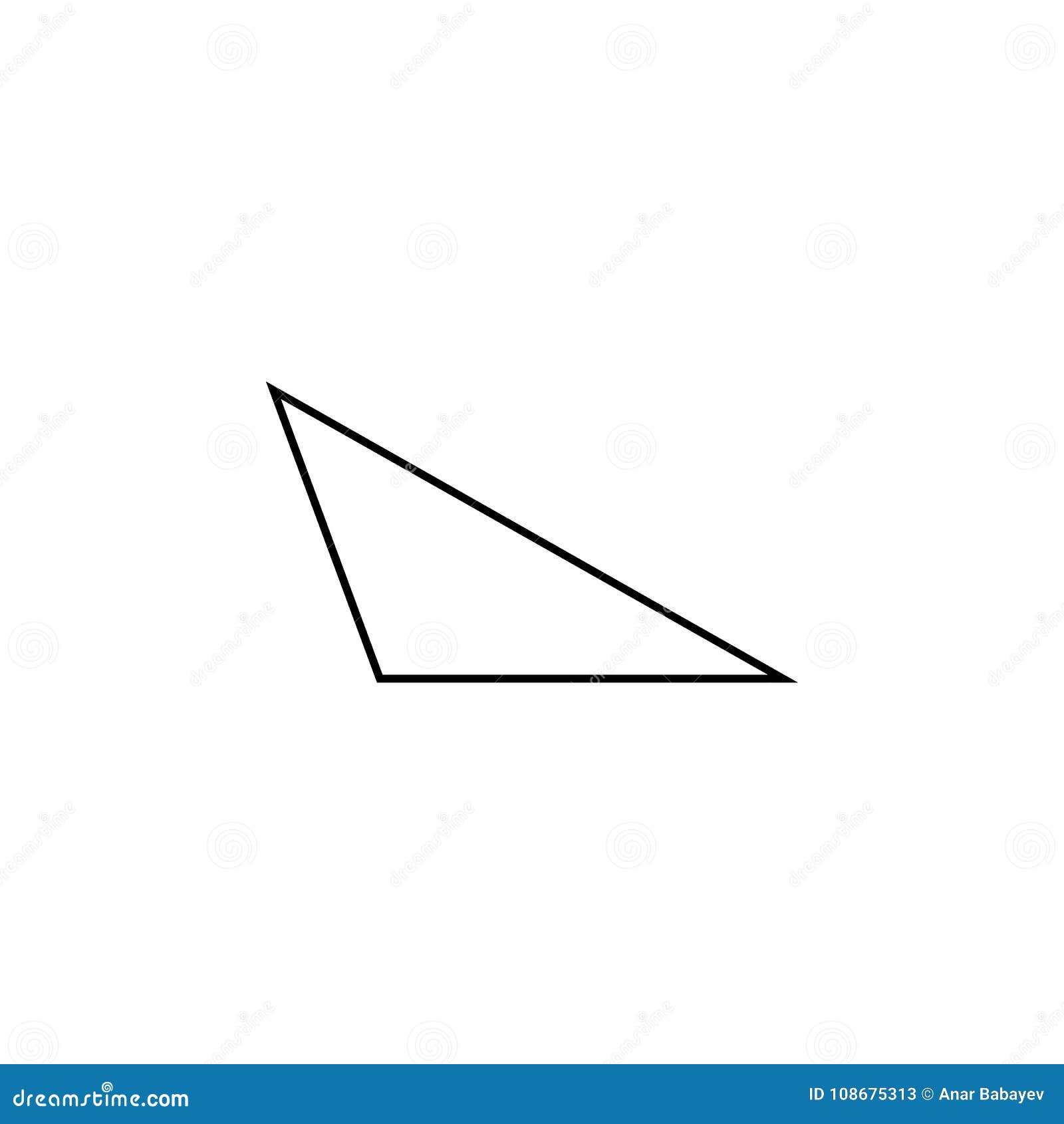 Obtuse Triangle Icon. Geometric Figure Element for Mobile Concept and ...