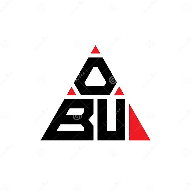 OBU Triangle Letter Logo Design with Triangle Shape. OBU Triangle Logo ...