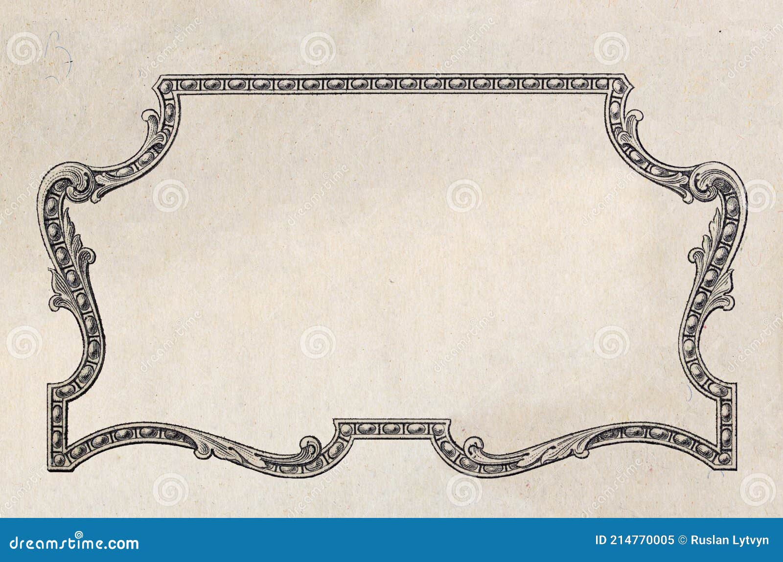 Obverse of 2 US Dollar Banknote with Empty Midle Area Stock Image ...