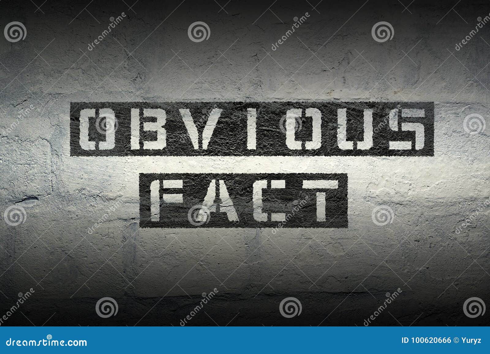 Obvious fact gr stock photo. Image of print, stencil - 100620666
