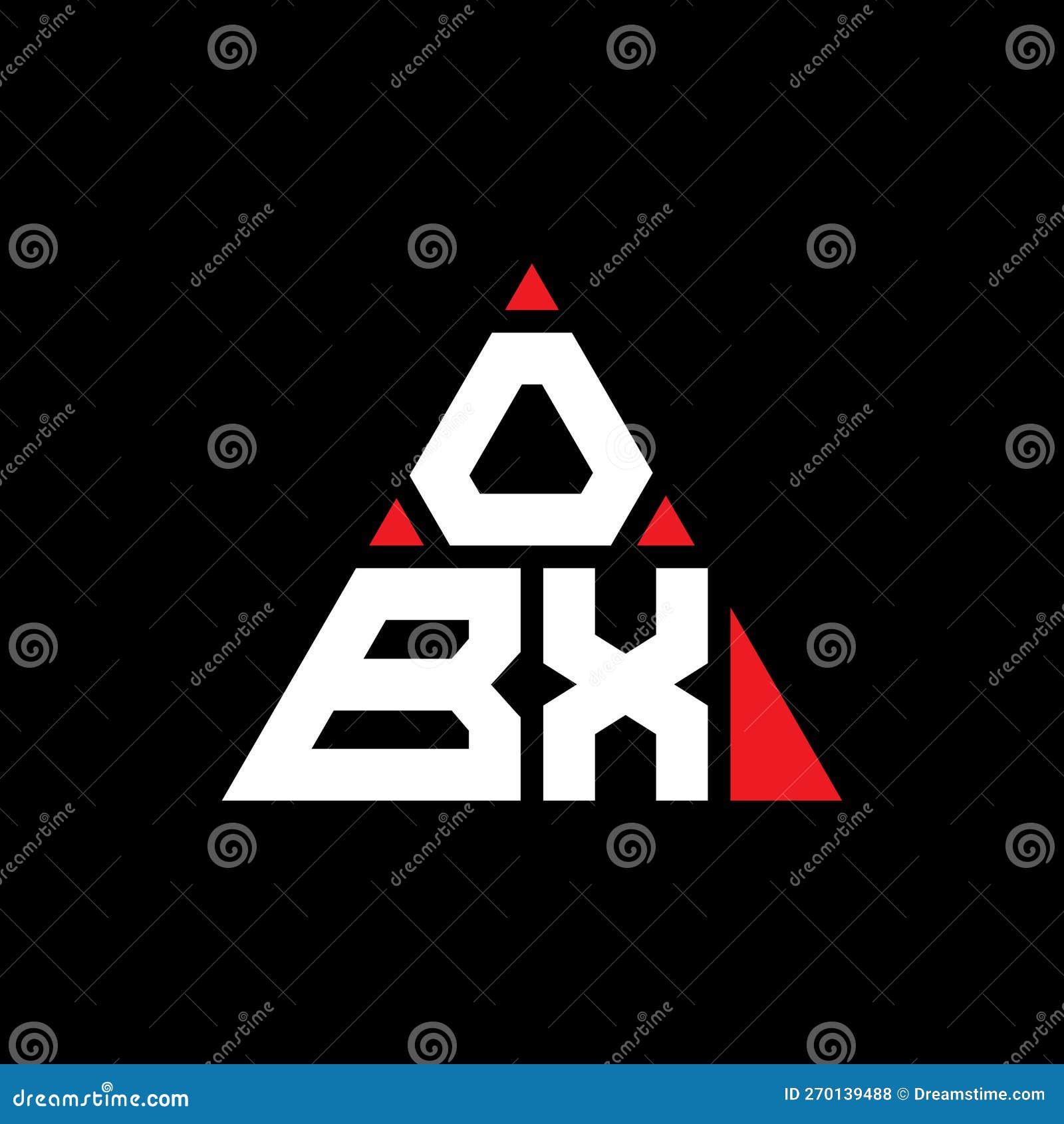 OBX Triangle Letter Logo Design with Triangle Shape. OBX Triangle Logo ...