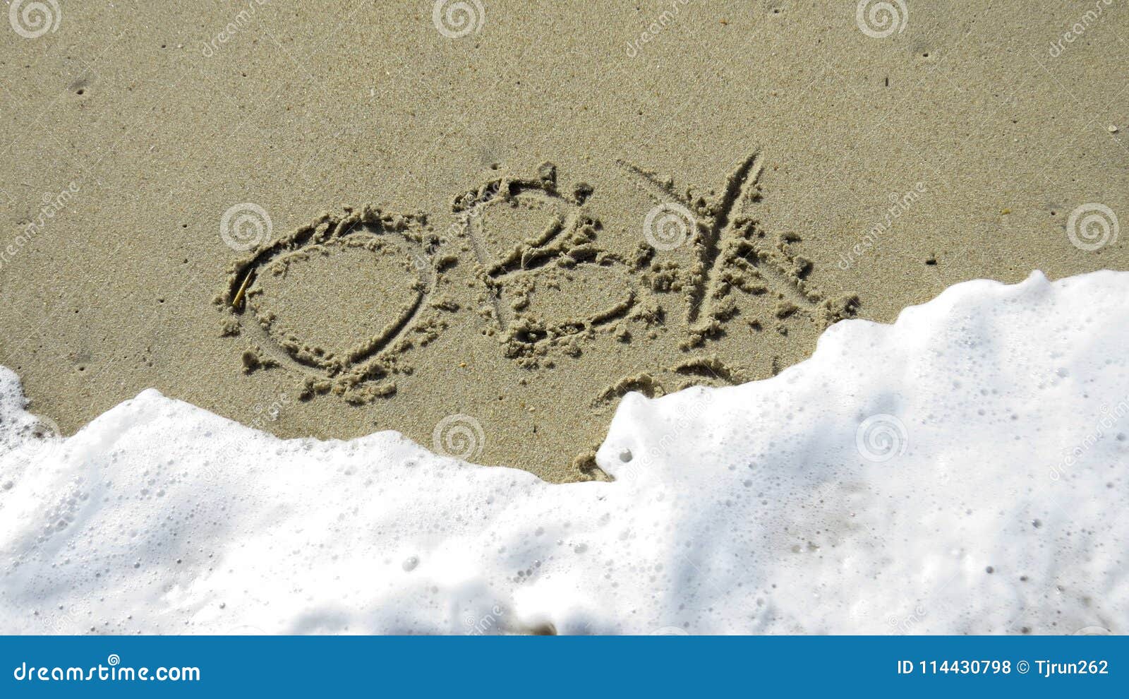 OBX written in the sand stock photo. Image of symbol - 114430798