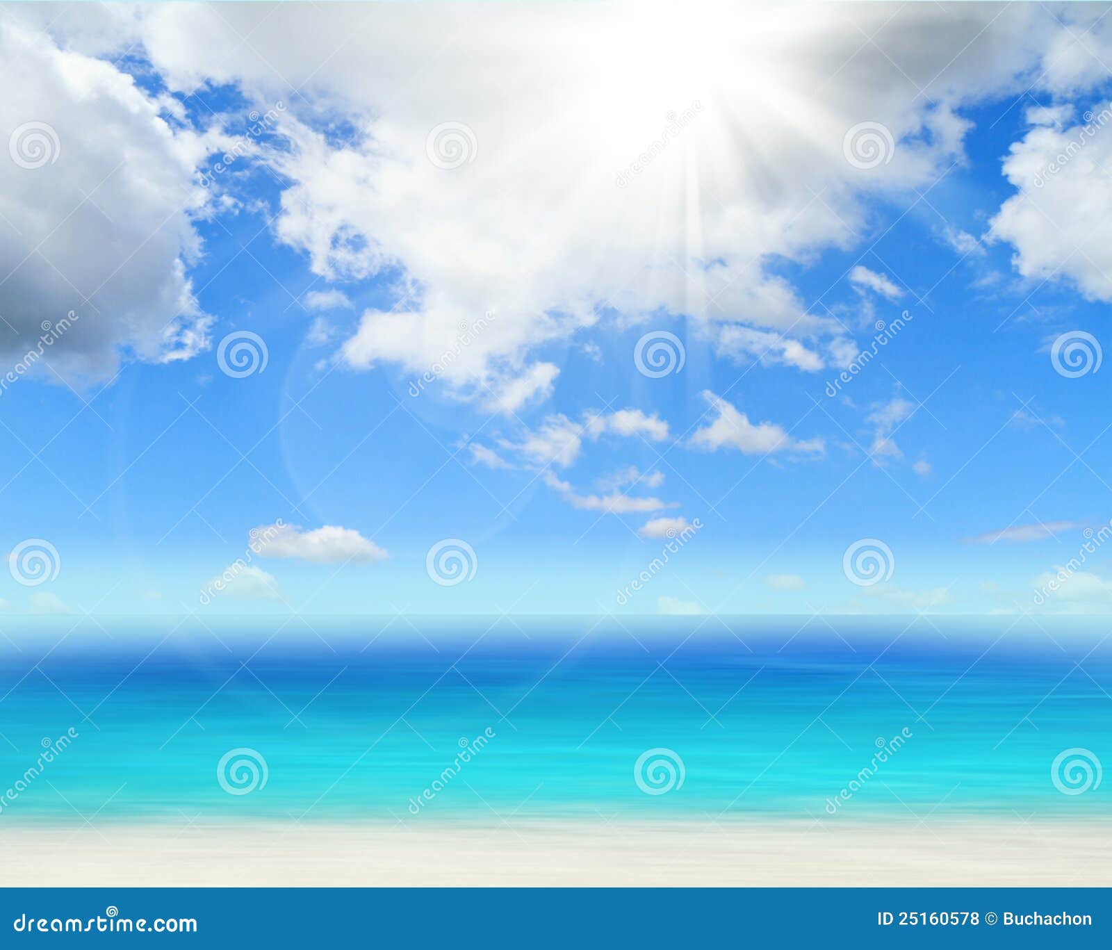 Océano y cielo perfecto foto de archivo. Imagen de brillante - 25160578