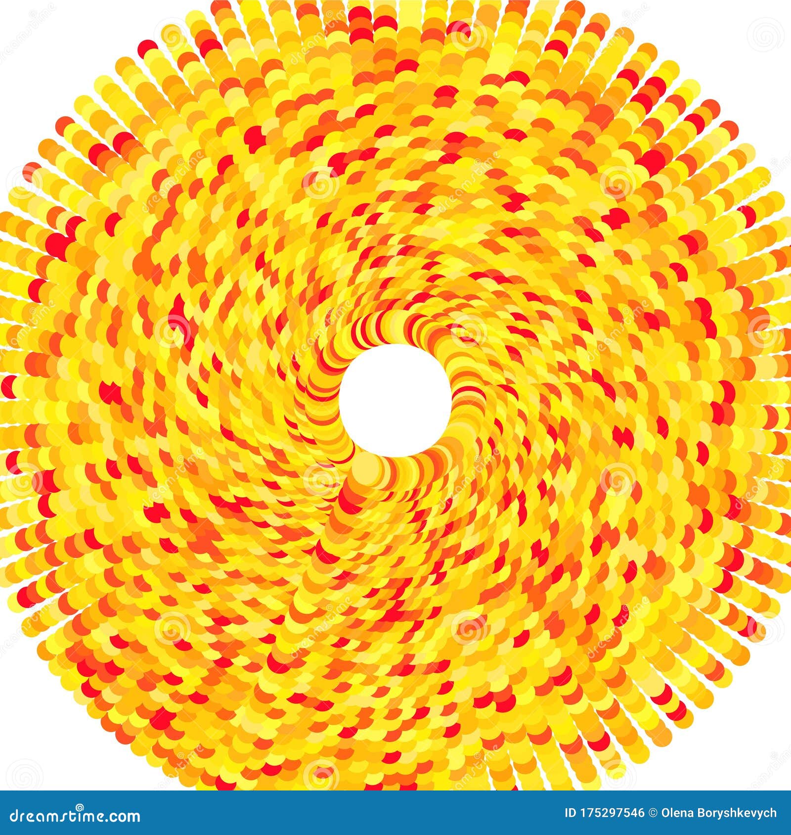 Colorful Circle with Red-yellow Spots Stock Illustration - Illustration ...