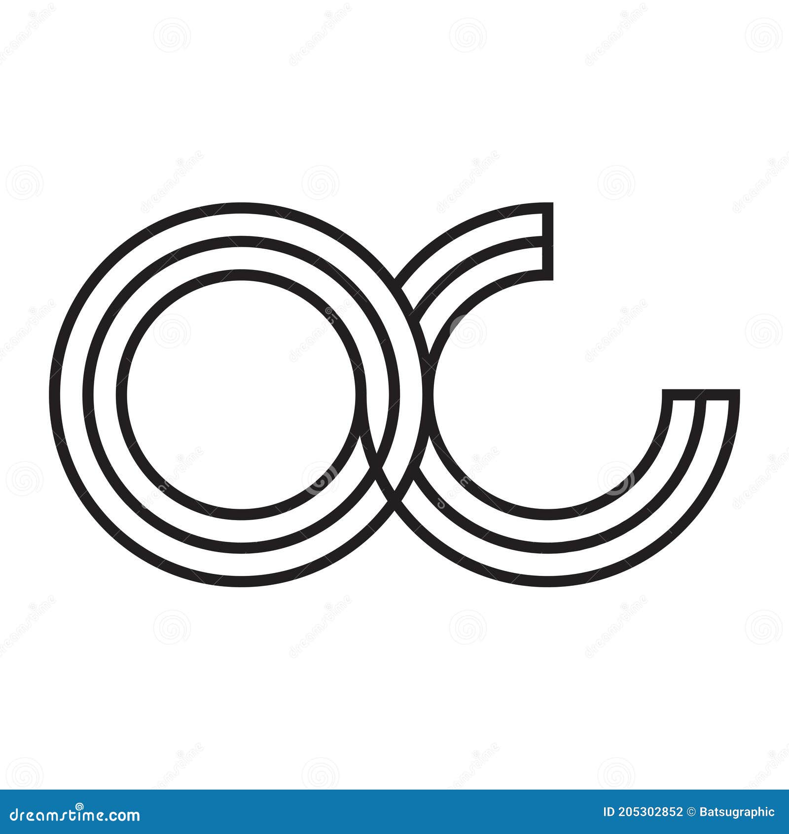 Oc Initial Letter Vector Logo Icon Stock Vector - Illustration of ...