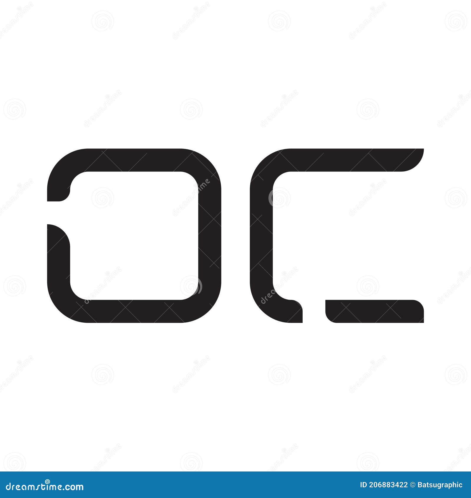 Oc Initial Letter Vector Logo Icon Stock Vector - Illustration of ...