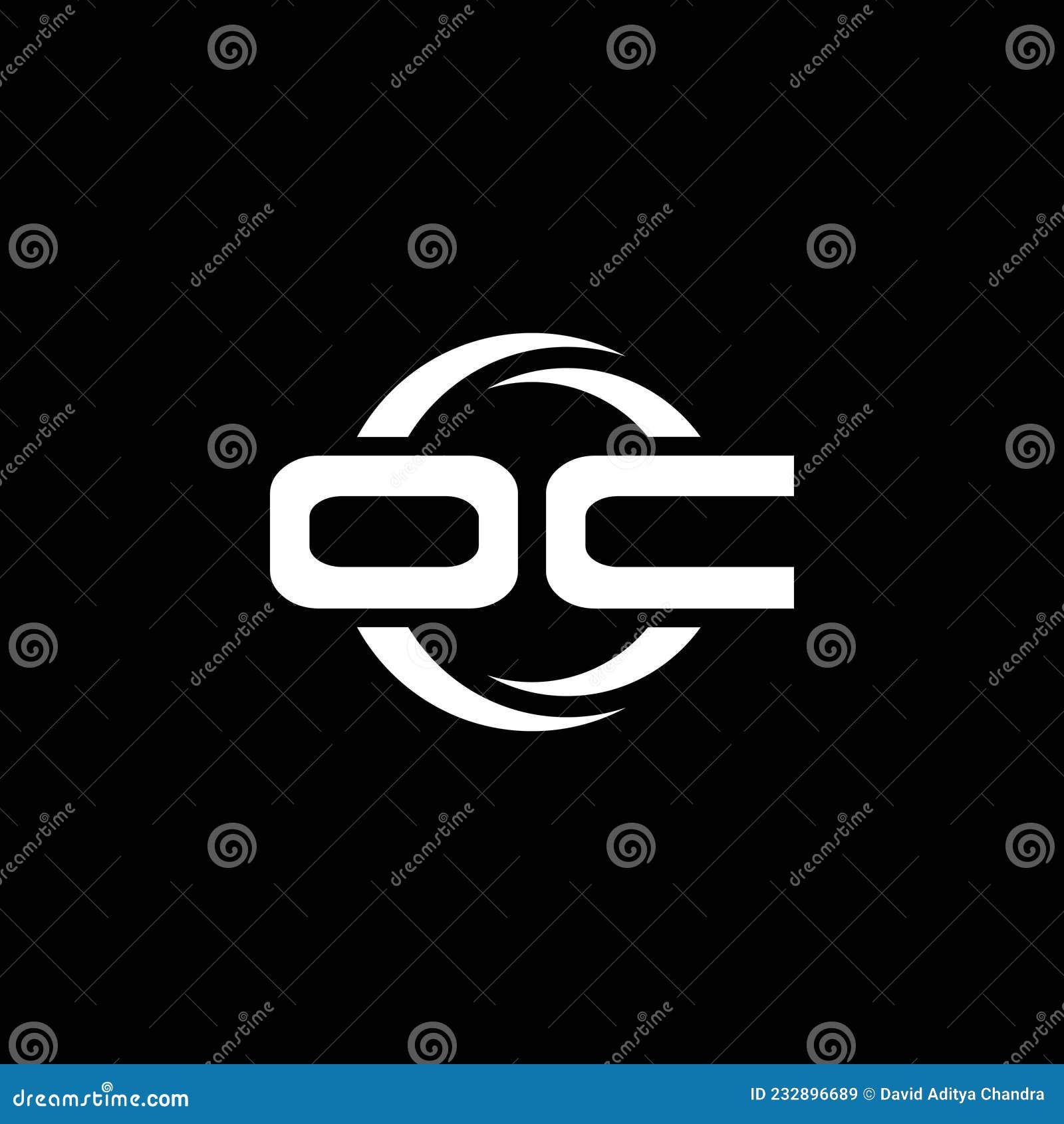 OC Logo Monogram Design Template Stock Vector - Illustration of ...