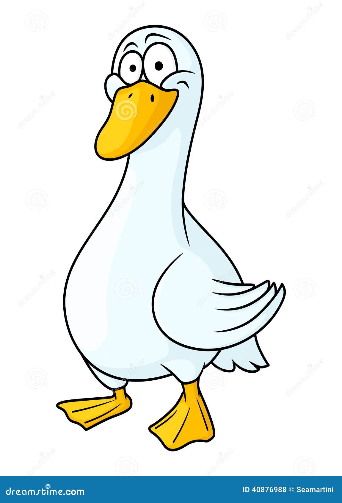 Oca bianca del fumetto illustrazione vettoriale. Illustrazione di nave ...