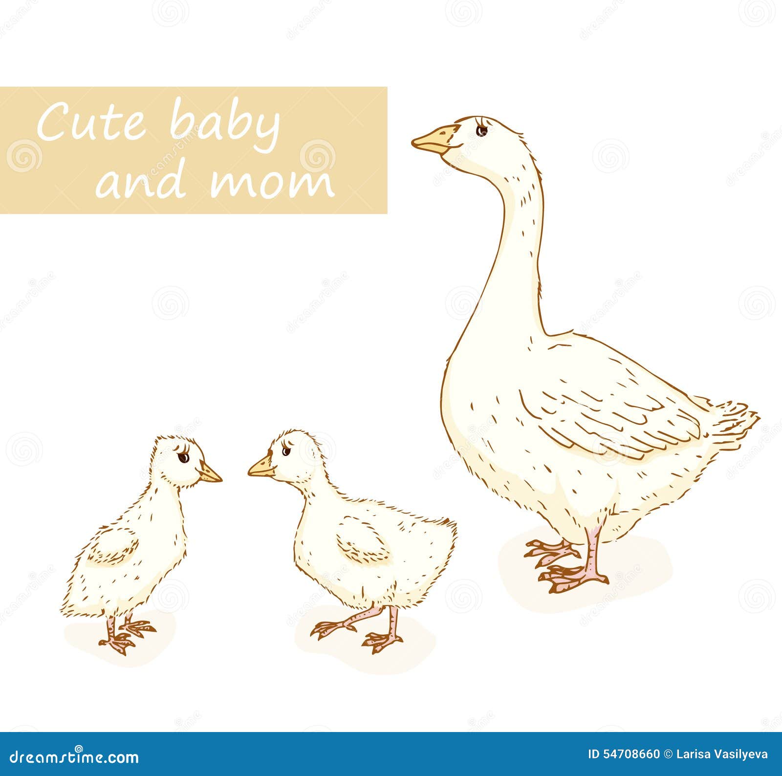 Oca e papera illustrazione vettoriale. Illustrazione di graffetta ...