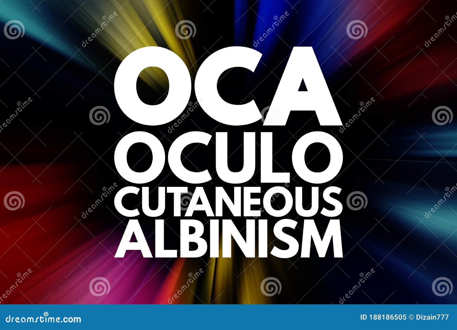 OCA - Oculo Cutaneous Albinism Acronym, Concept Background Stock ...