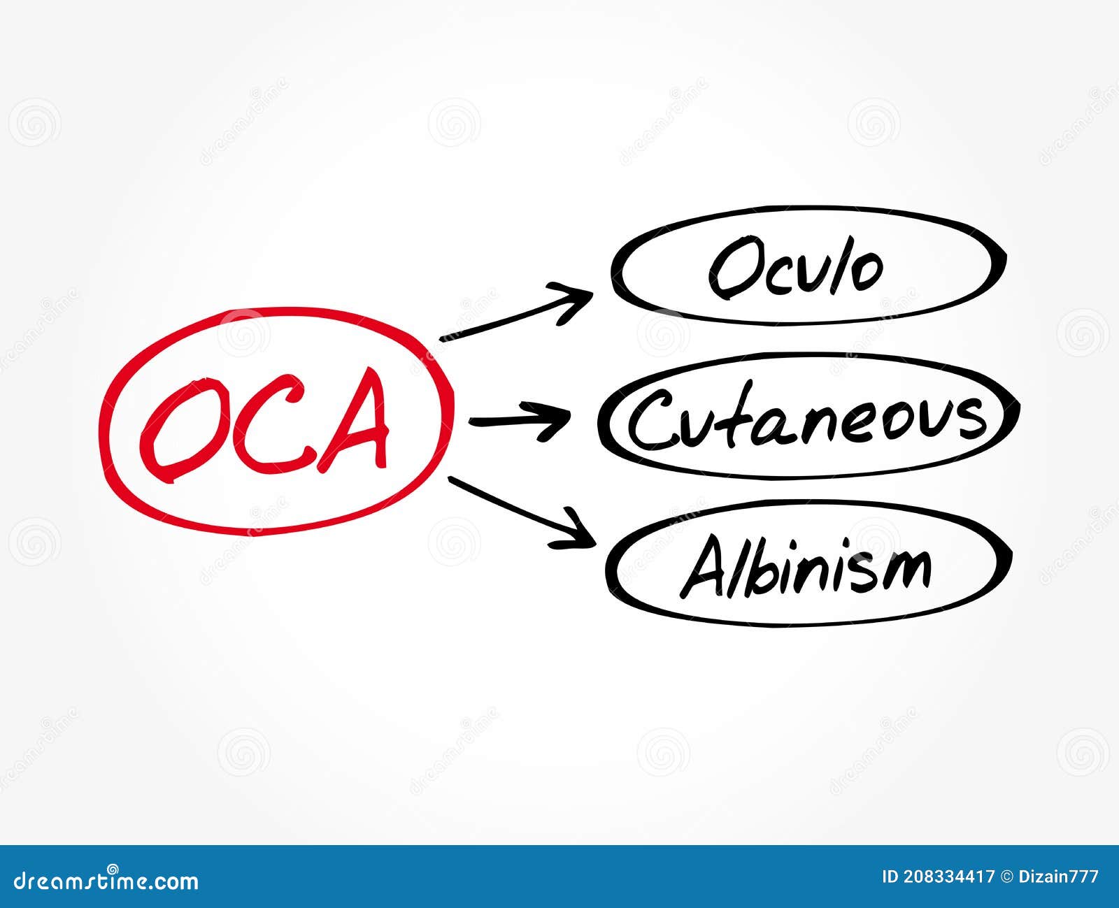 OCA - Oculo Cutaneous Albinism Acronym, Concept Background Stock ...
