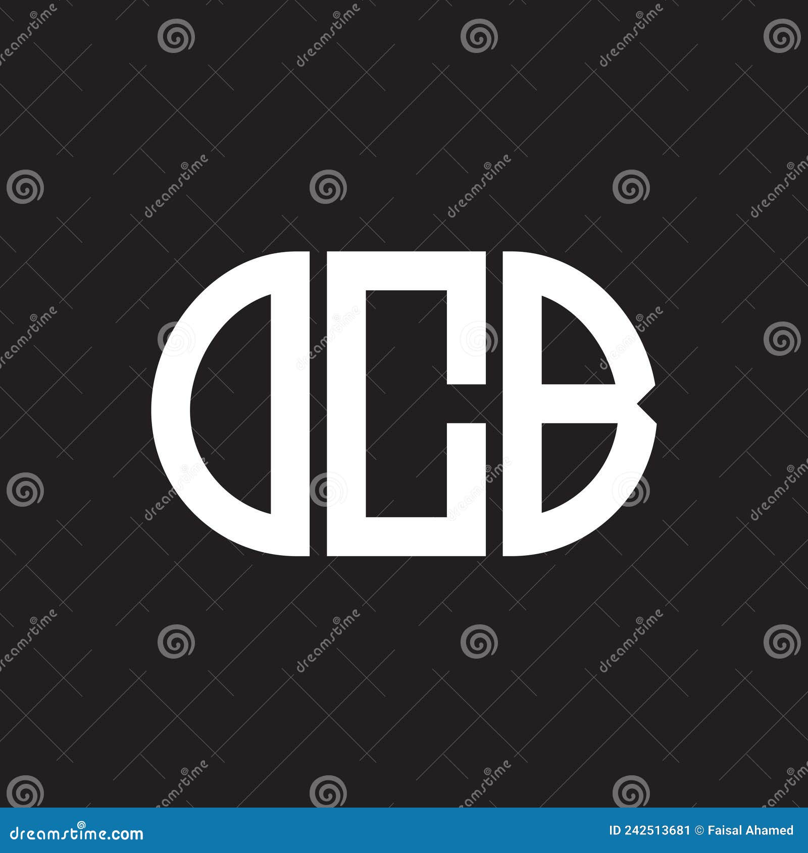 OCB Letter Logo Design on Black Background. OCB Creative Initials ...