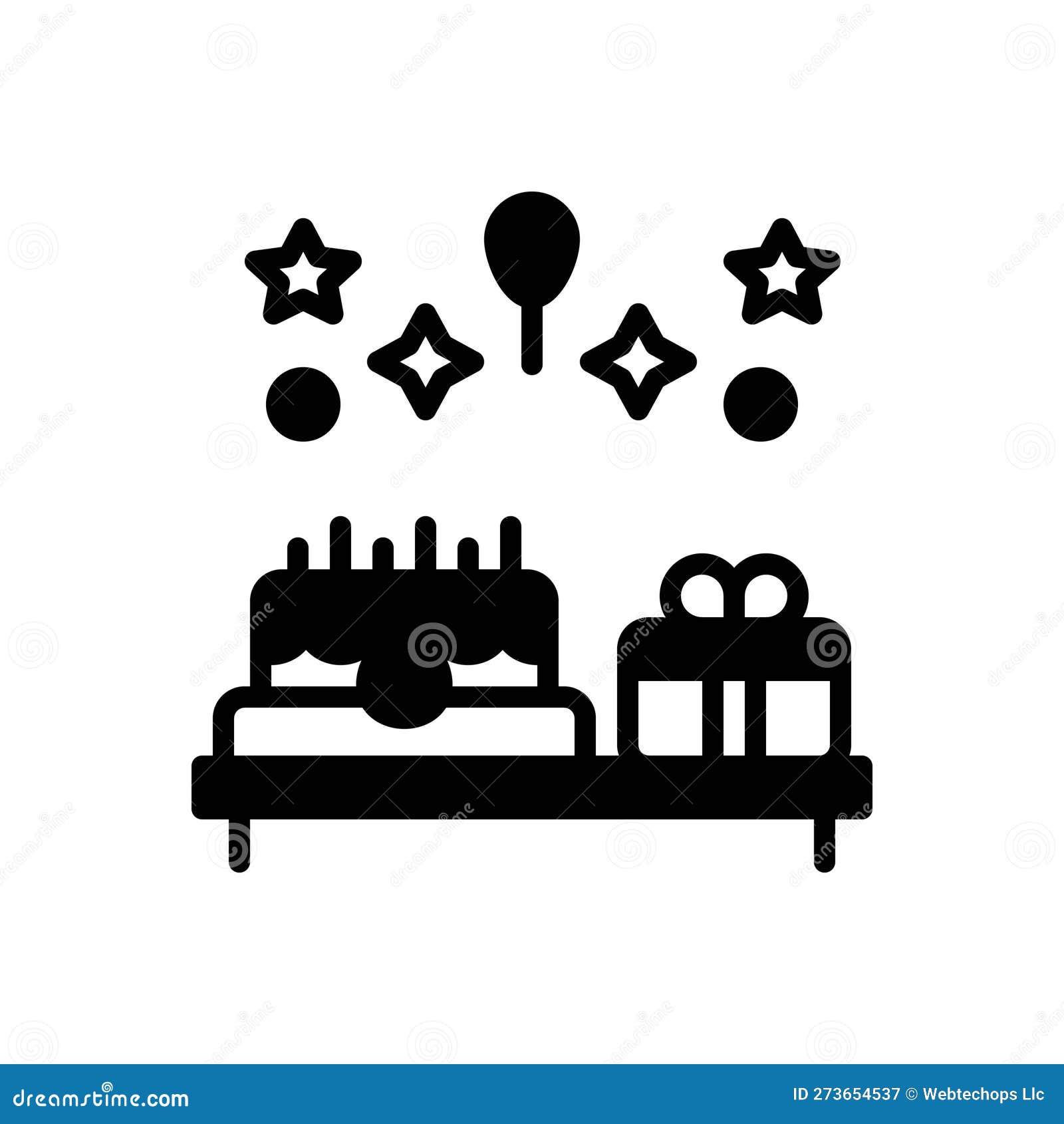 Black Solid Icon for Occasions, Opportunity and Anniversary Stock ...