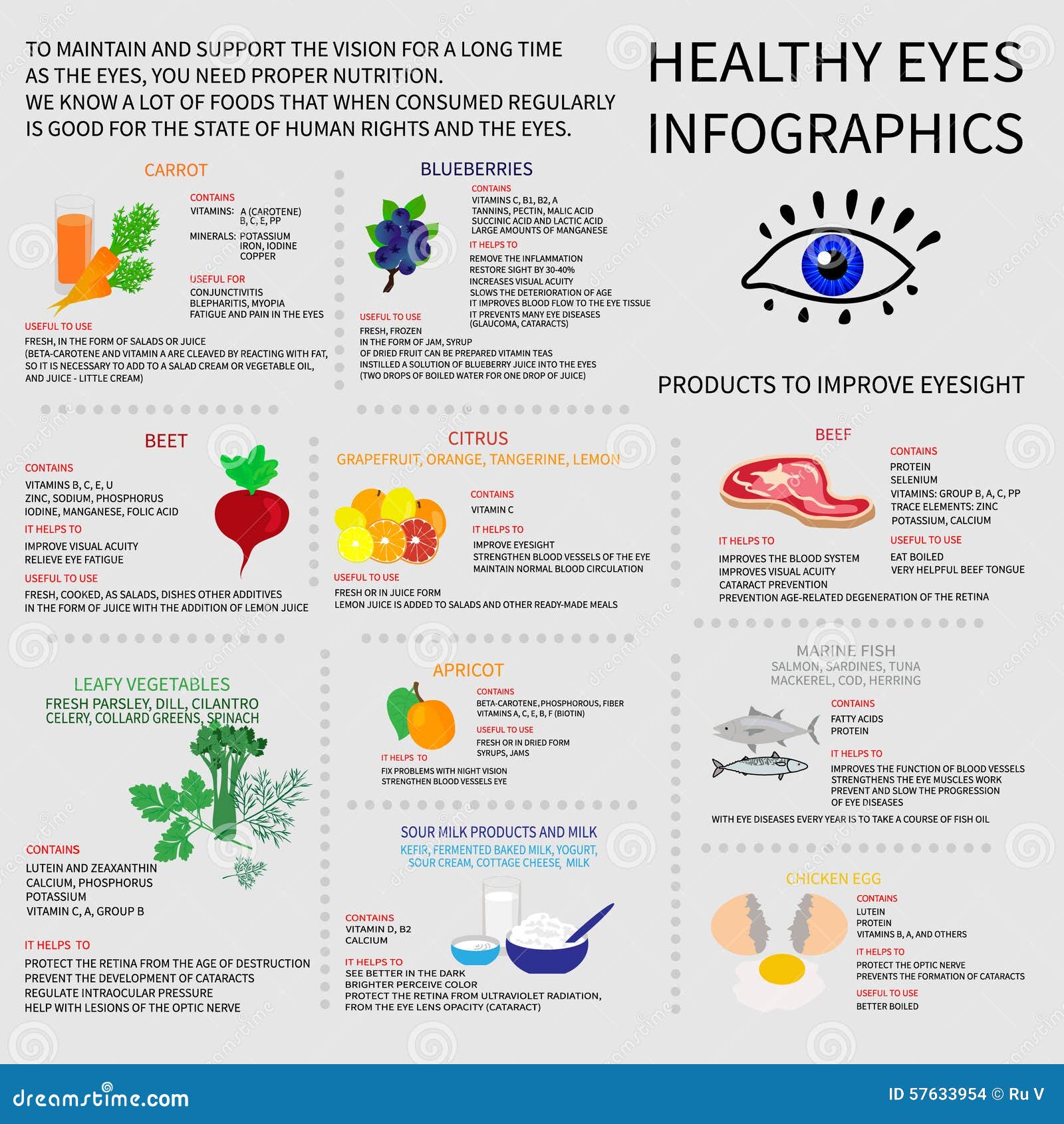 Occhi sani Infografics illustrazione vettoriale. Illustrazione di aneto ...