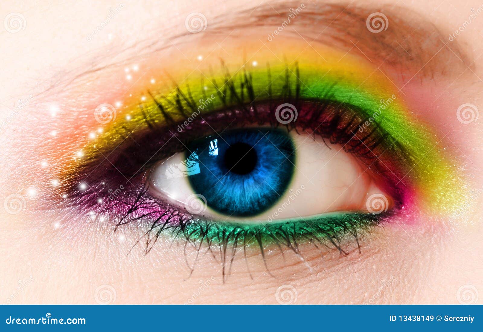 Occhio blu della donna immagine stock. Immagine di palpebre - 13438149