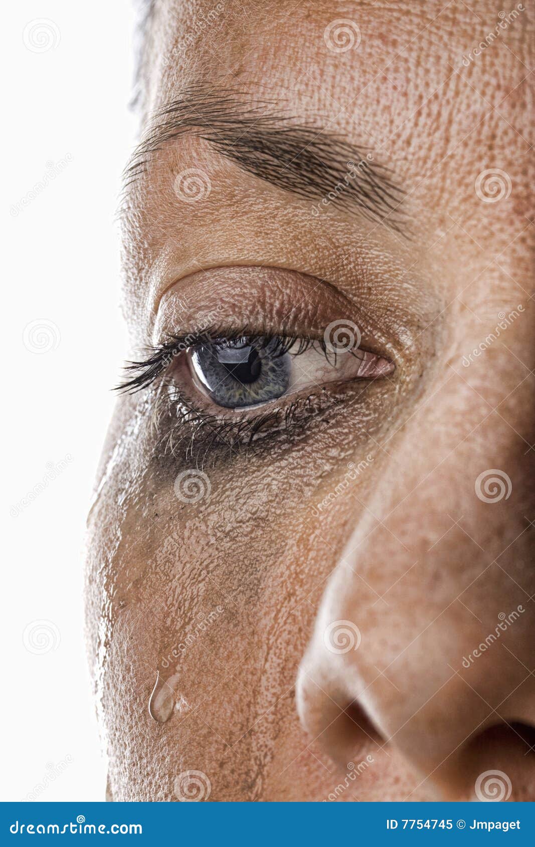 Occhio Gridante Della Donna Immagine Stock - Immagine di bellezza ...