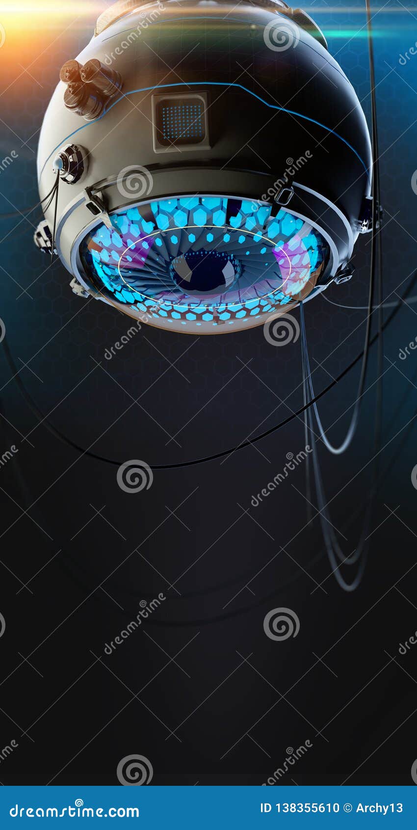 Occhio Robot Stilizzato 3d Rendere Illustrazione D'apprendimento ... Occhio Robot Stilizzato 3d Rendere Illustrazione D'apprendimento ...