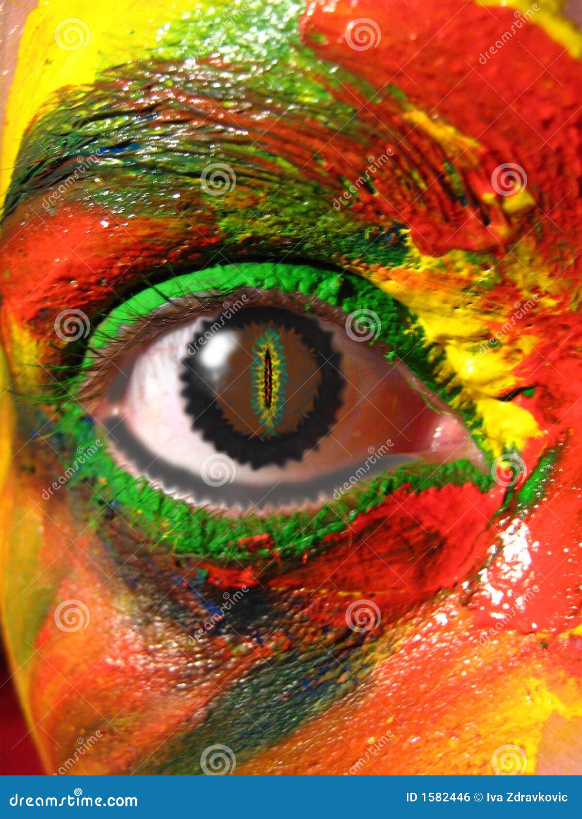 Occhio verniciato fotografia stock. Immagine di vibrante - 1582446