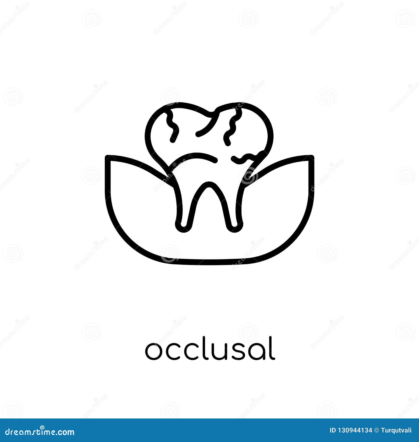 Occlusal Vector Icon On White Background. Flat Vector Occlusal Icon ...