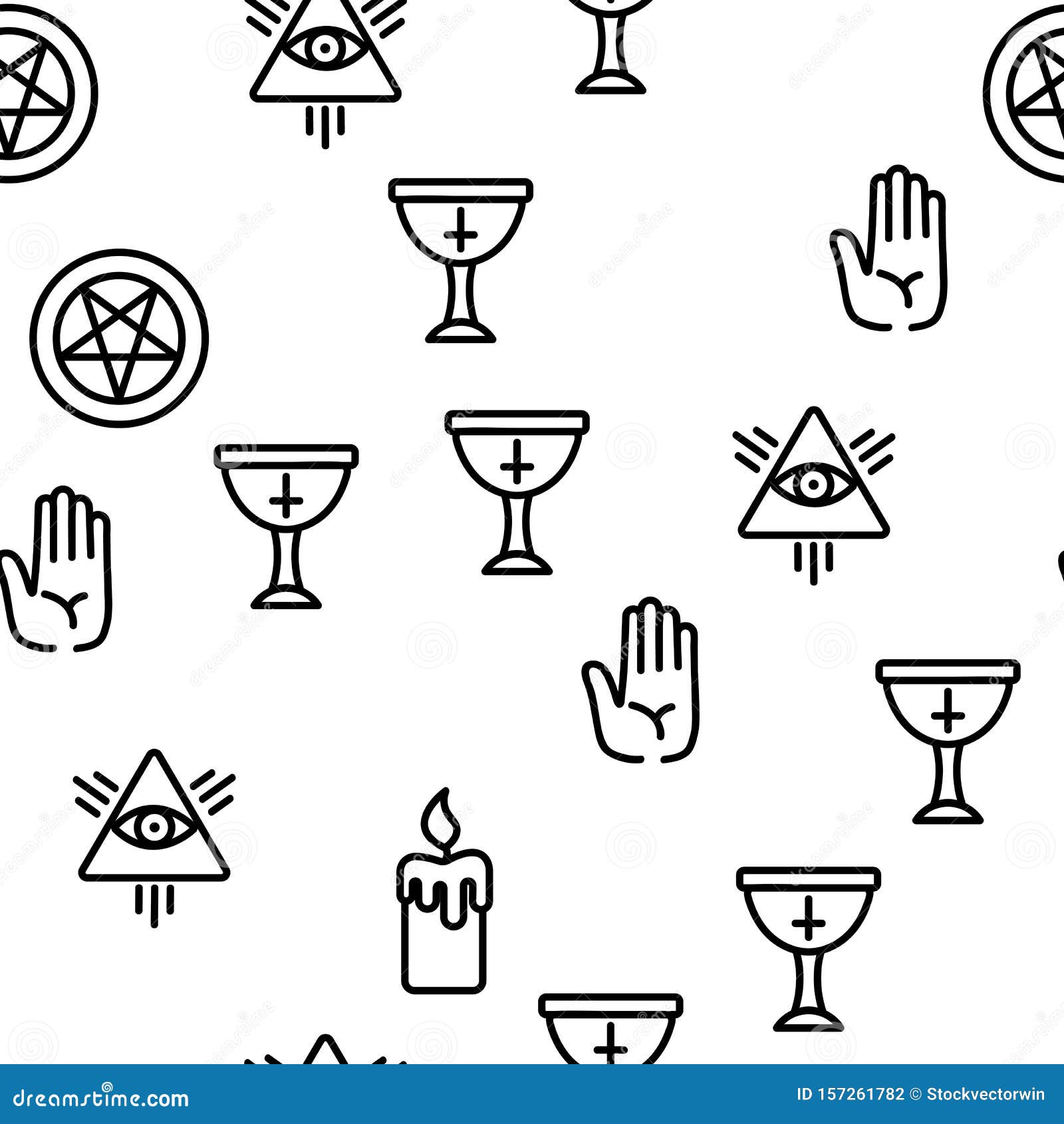 Occult, Demonic Entity Imagery Vector Onboarding | CartoonDealer.com ...