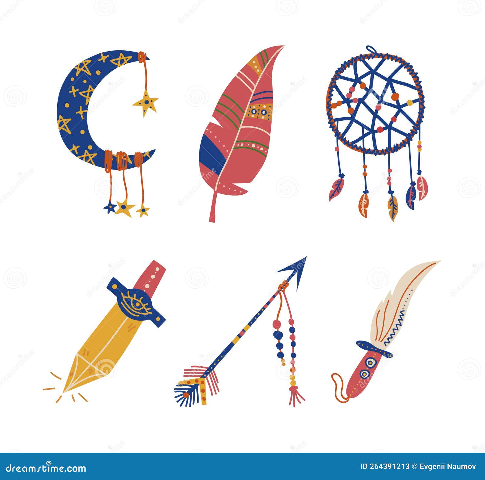 Occult and Esoteric Astrology Elements with Dagger, Arrow, Feather and ...