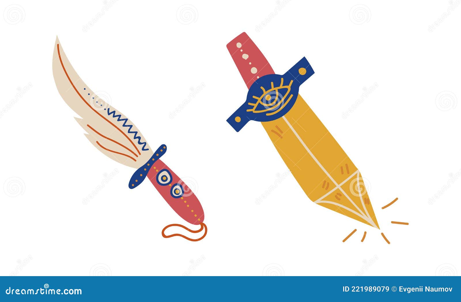 Occult and Esoteric Astrology Elements with Dagger and Eye Symbol ...