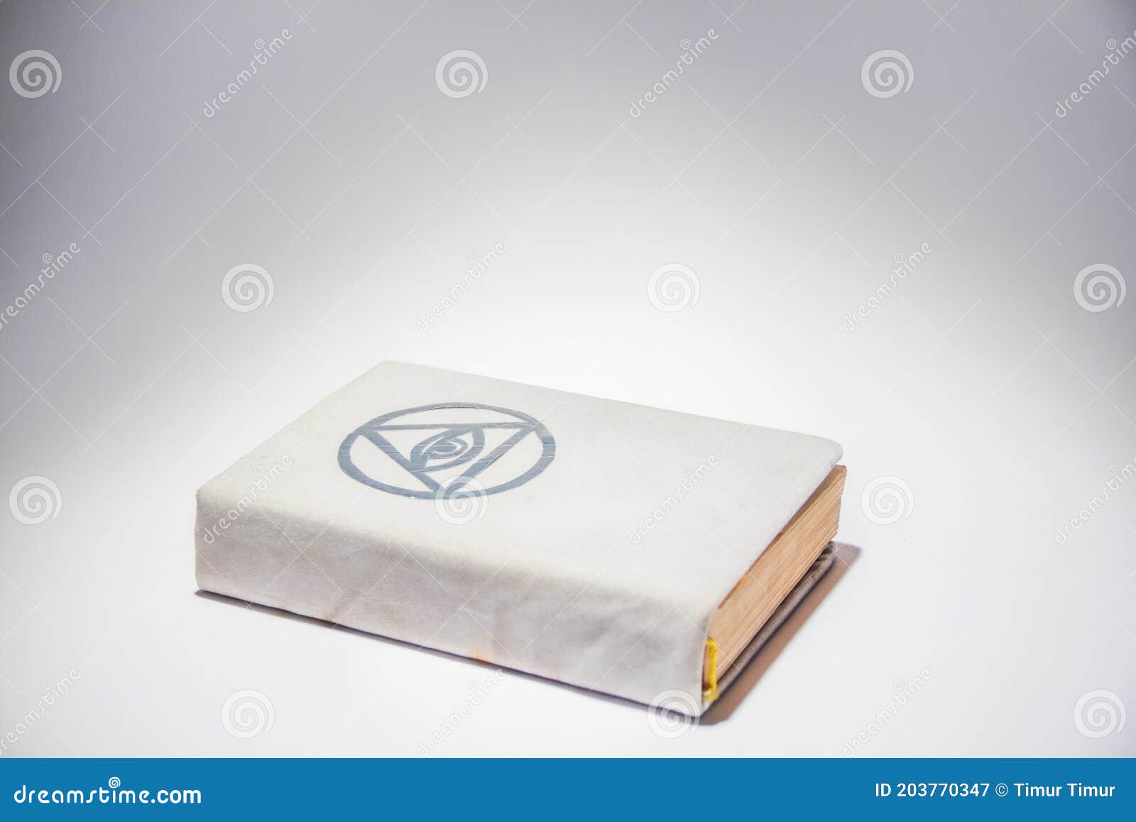 Occult Grimoire, White Magic Book On White Background, Empty Copy Space ...