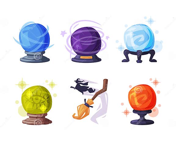 Occult Magic Objects for Mystic Rituals and Witchcraft Vector Set Stock ...