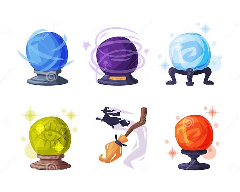 Occult Magic Objects for Mystic Rituals and Witchcraft Vector Set Stock ...