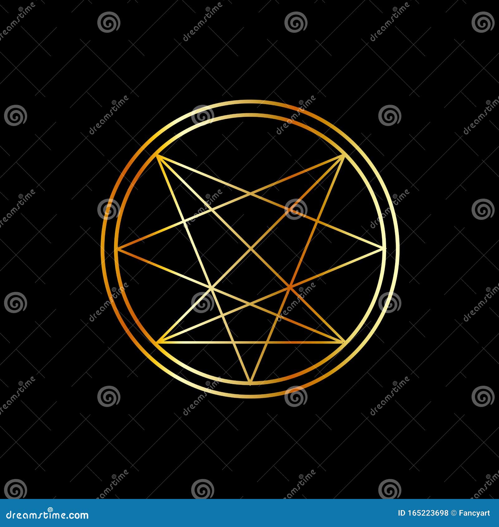 Occult Symbol- Order of Nine Angles Symbol in Gold Stock Vector ...