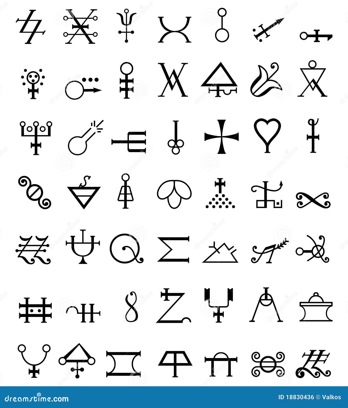 Occult Symbols Royalty Free Stock Image - Image: 18830436