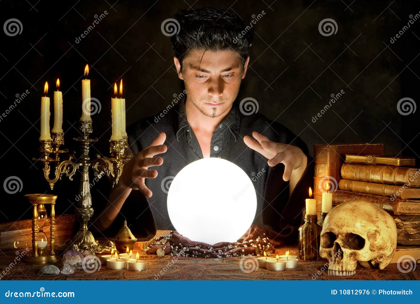 Occultism stock photo. Image of retro, skull, bright - 10812976
