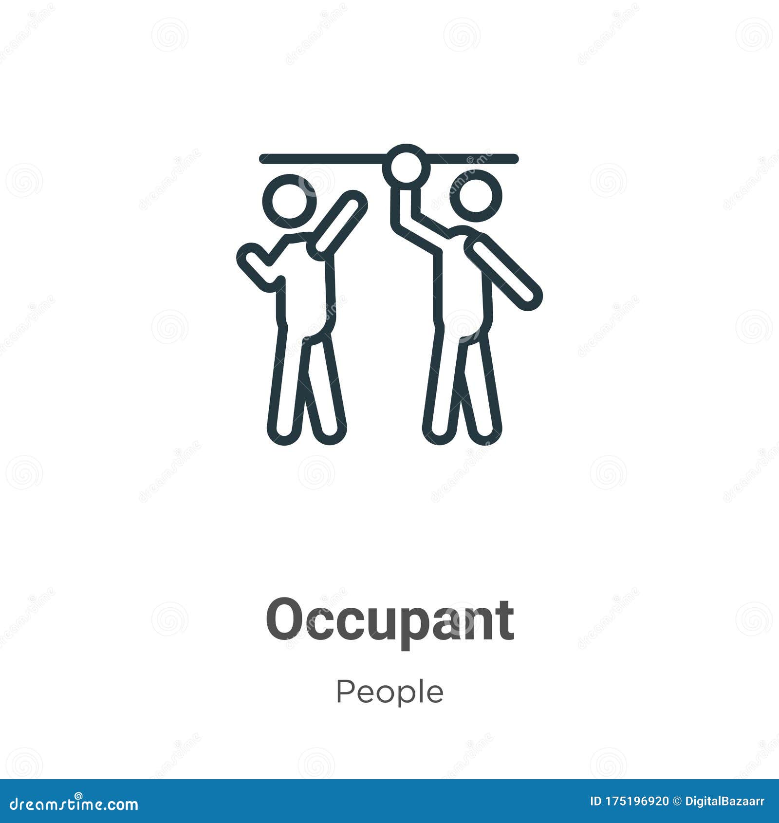 Occupant Icon In Different Style Vector Illustration. Two Colored And ...