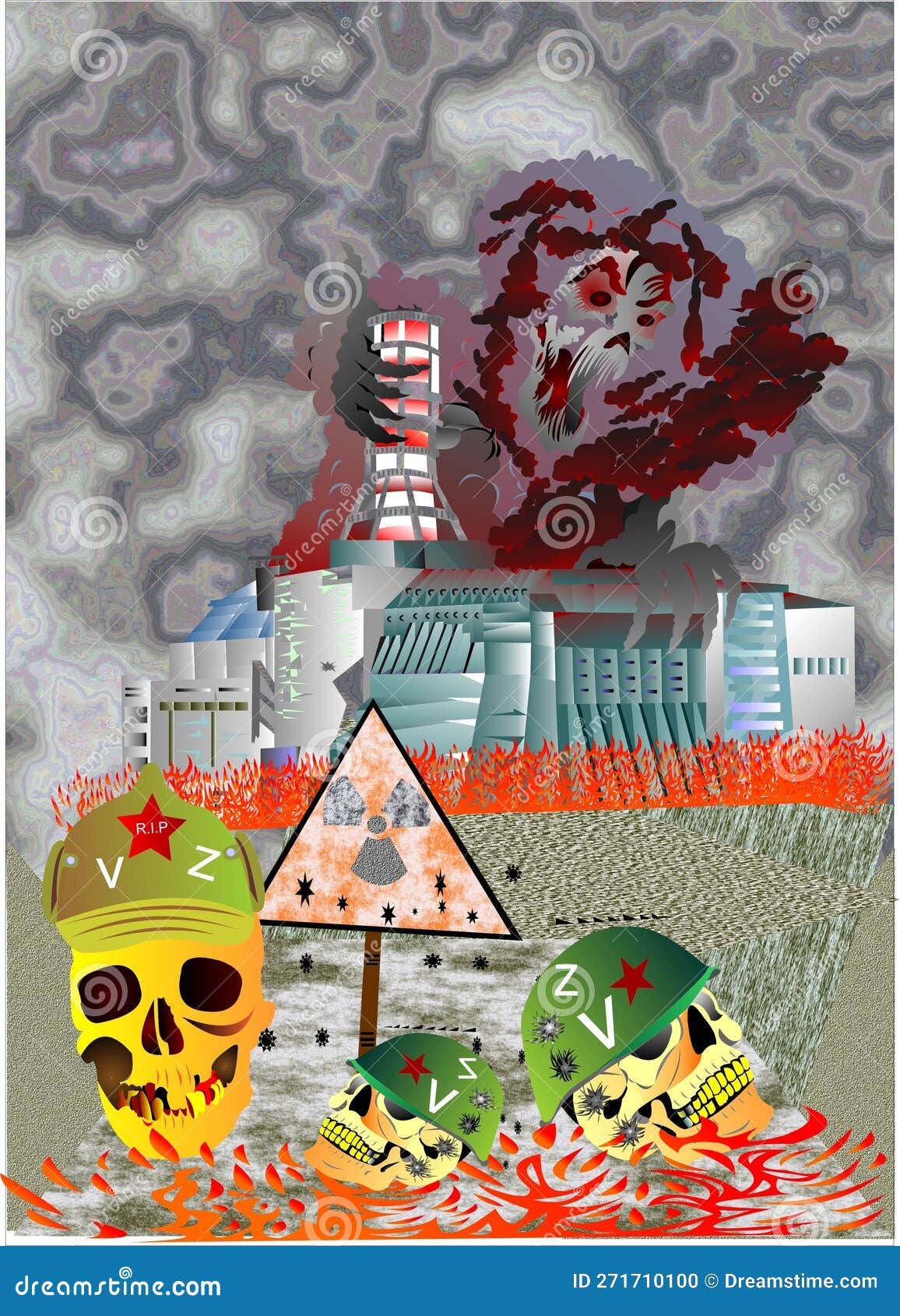 Chernobyl Orc Occupation Vector Illustration | CartoonDealer.com #271377658