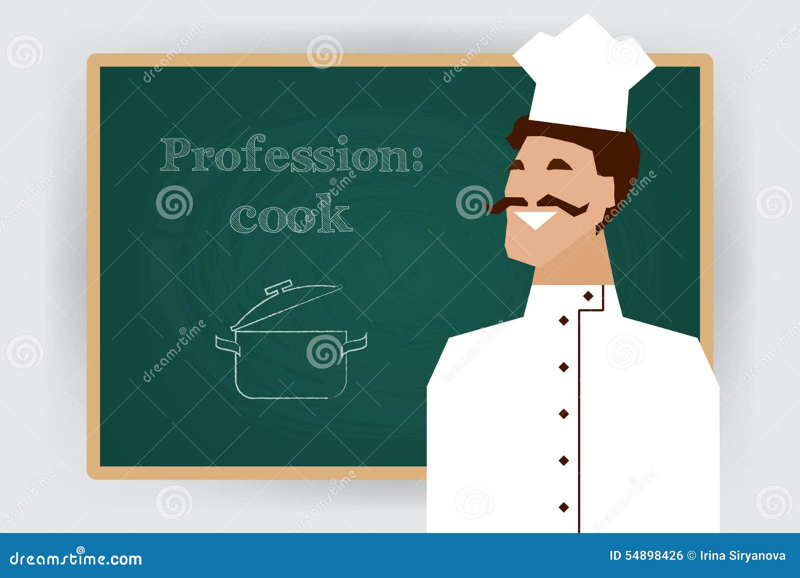 Occupation Cook Profession. Vector Illustration Stock Vector ...