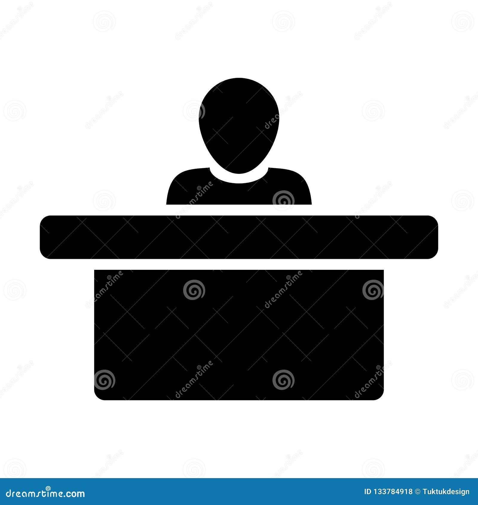 Occupation Icon Vector Male Person Avatar Symbol with Table for Office ... Occupation Icon Vector Male Person Avatar Symbol with Table for Office ...