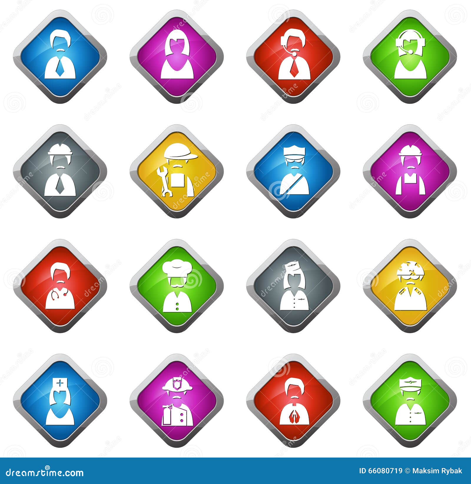 Occupation icons set stock vector. Illustration of sign - 66080719