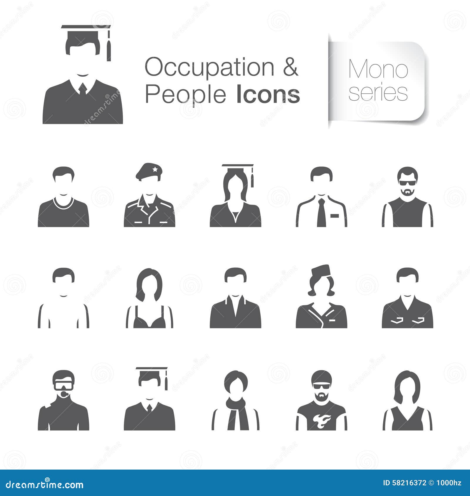 Occupation & People Related Icons Stock Vector - Illustration of ...